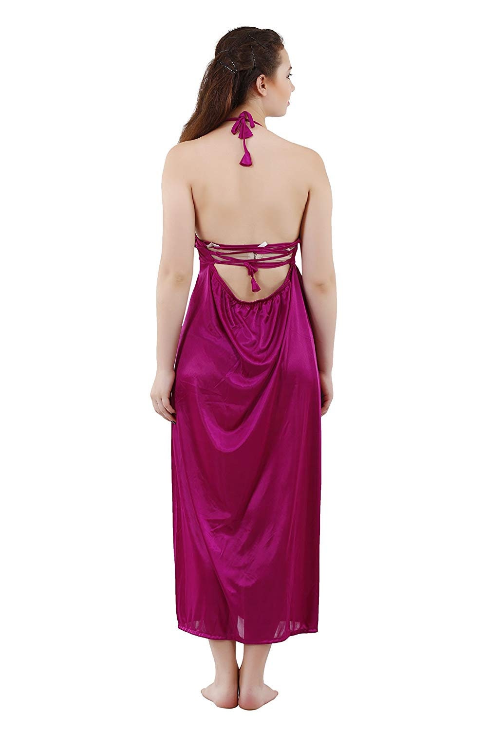 Women Satin Hot Nighty Sexy Night Gown Chemise Sleepwear Nightwear ...