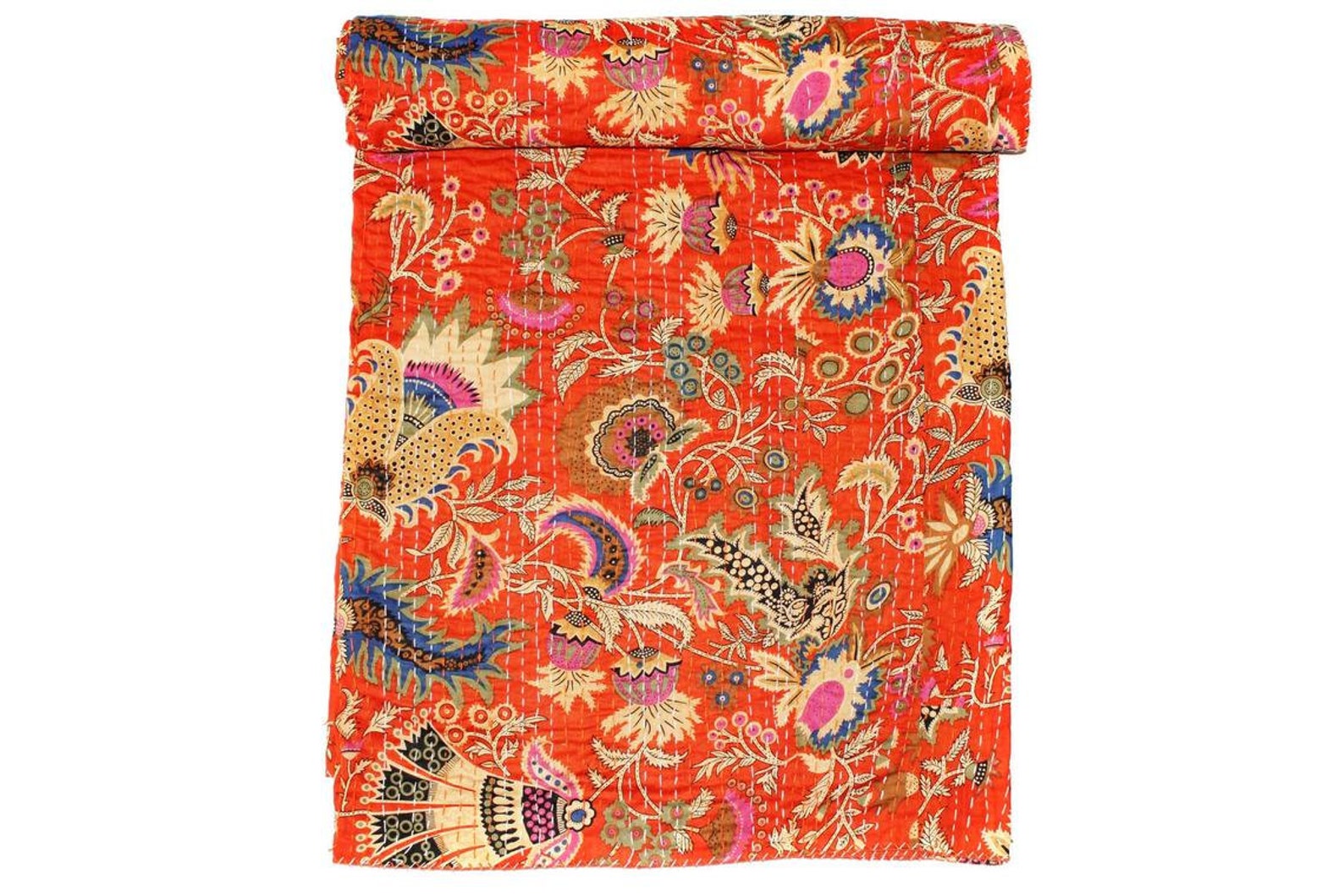 Handmade Muket Print Indien Kantha Couvre-lit Jeter Couverture - Etsy ...