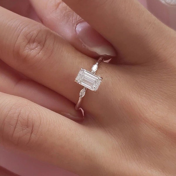 Square Stone Ring - Etsy