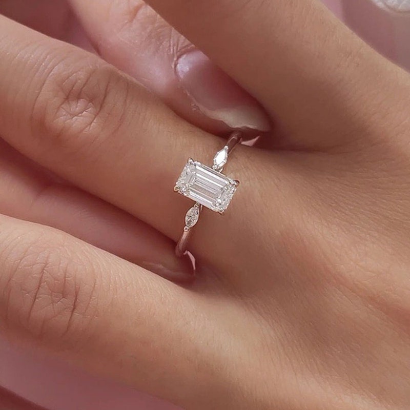 Square Stone Ring - Etsy