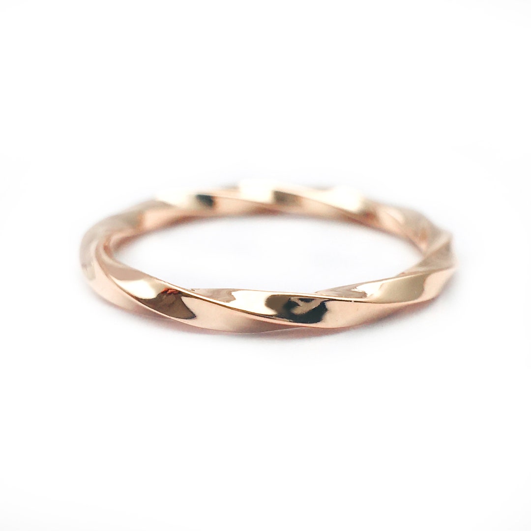 Minimalist Rose Gold Wedding Band Simple Rose Gold Engagement - Etsy ...