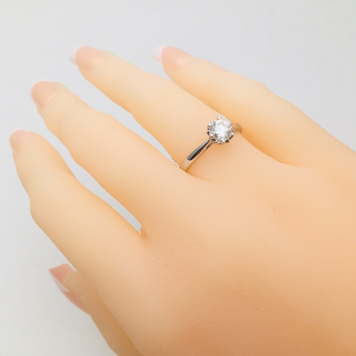 Moissanite engagement ring / solitaire moissanite wedding ring | Etsy