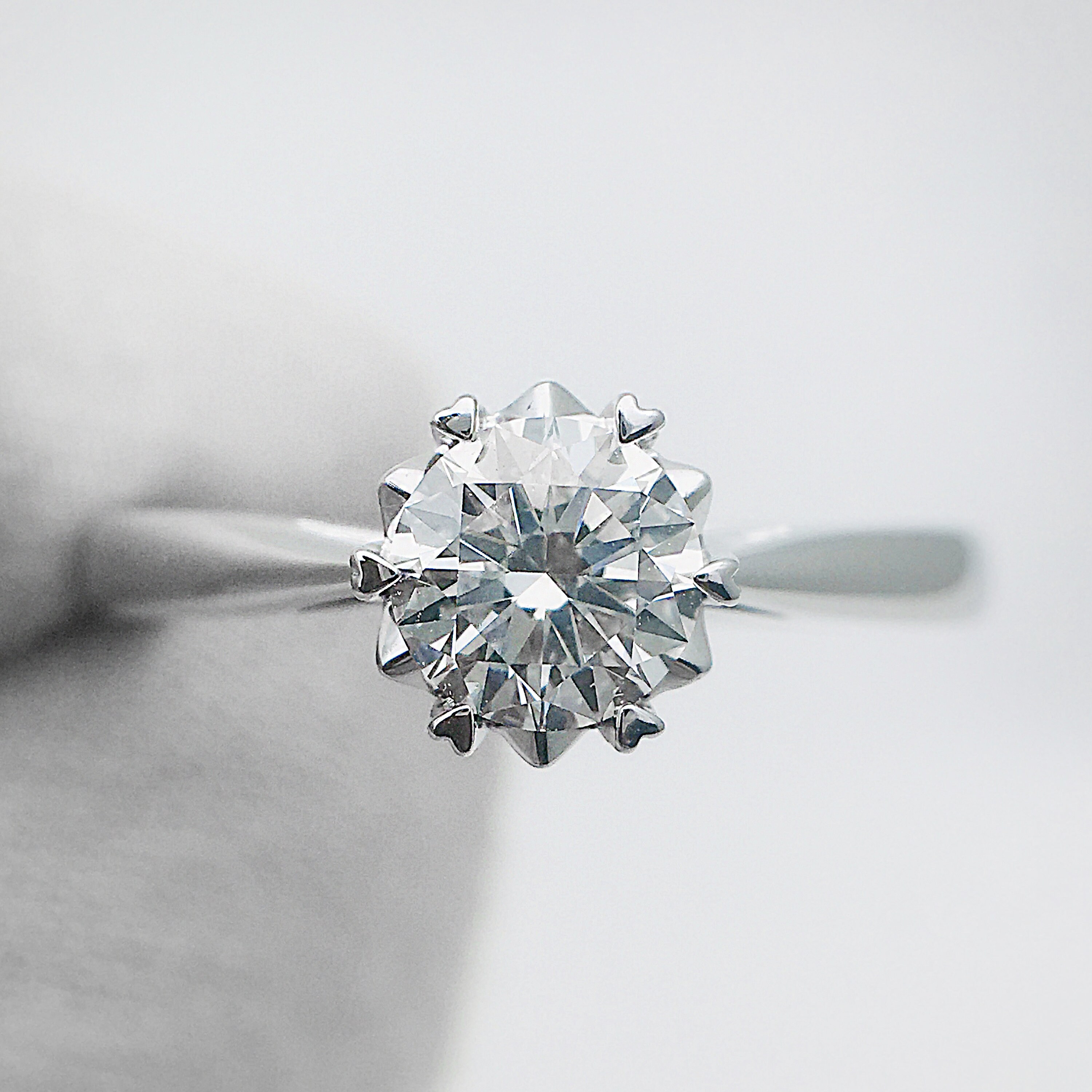 Moissanite Engagement Ring / Solitaire Moissanite Wedding Ring | Etsy