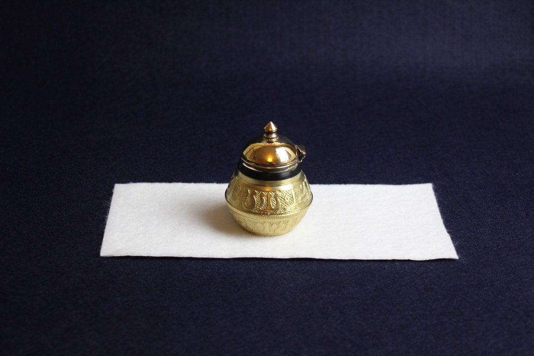 Brass and Copper Inkwell for Arabic Calligraphy Dip Qalam Pens - Etsy