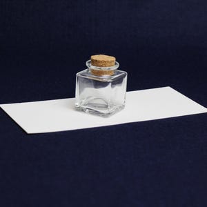 Simple Square Glass Inkwell With Cork Stopper - 50 Ml - Etsy