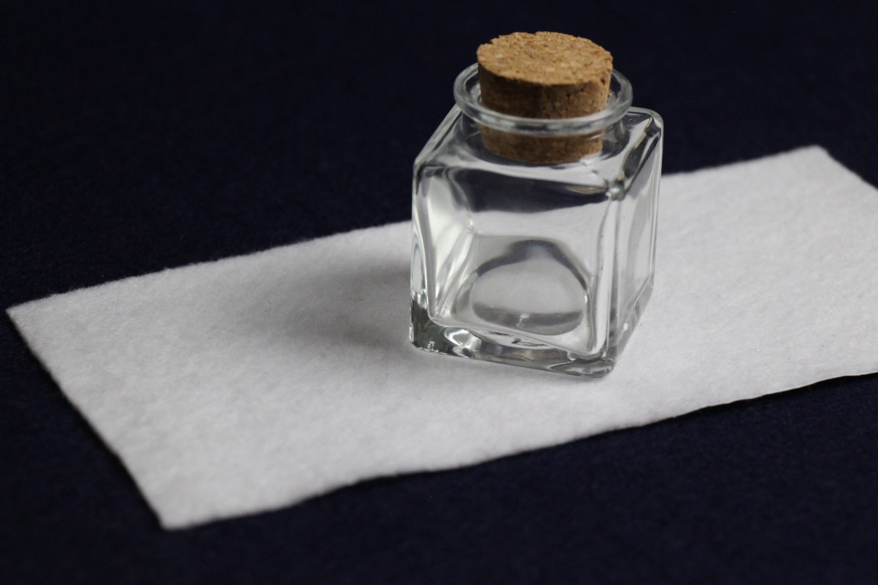 Simple Square Glass Inkwell With Cork Stopper 50 Ml - Etsy