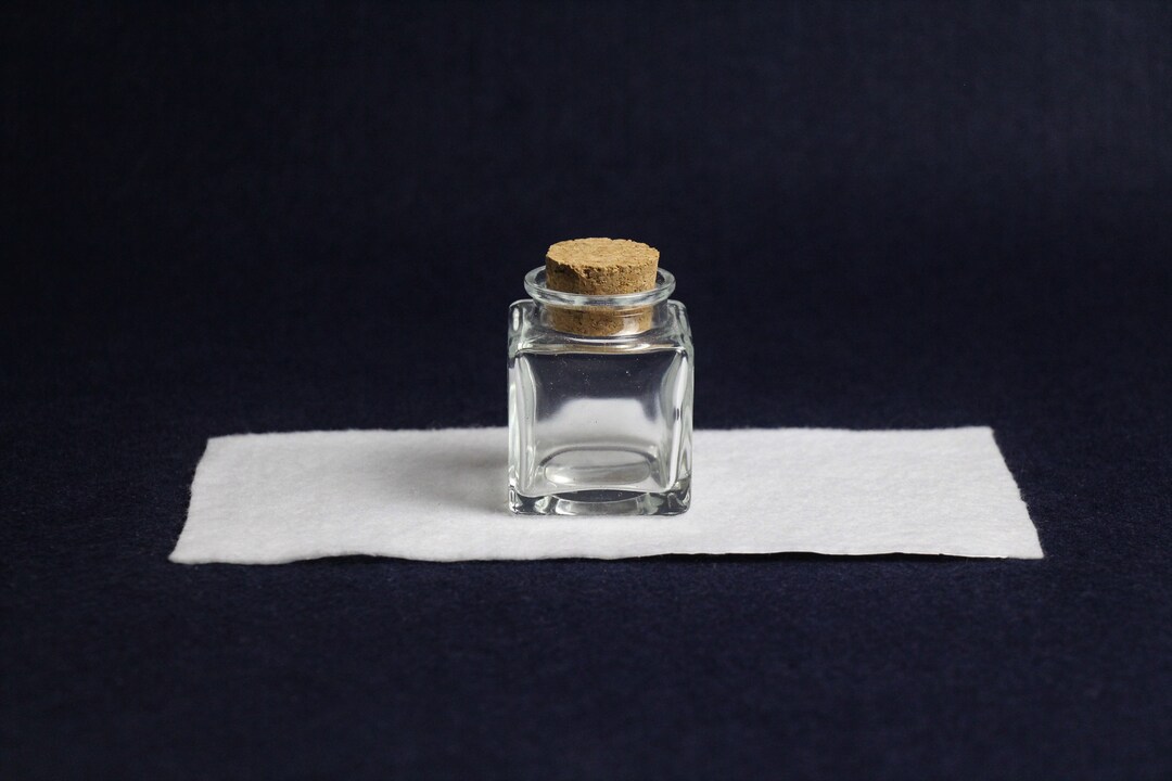 Simple Square Glass Inkwell With Cork Stopper - 50 Ml - Etsy