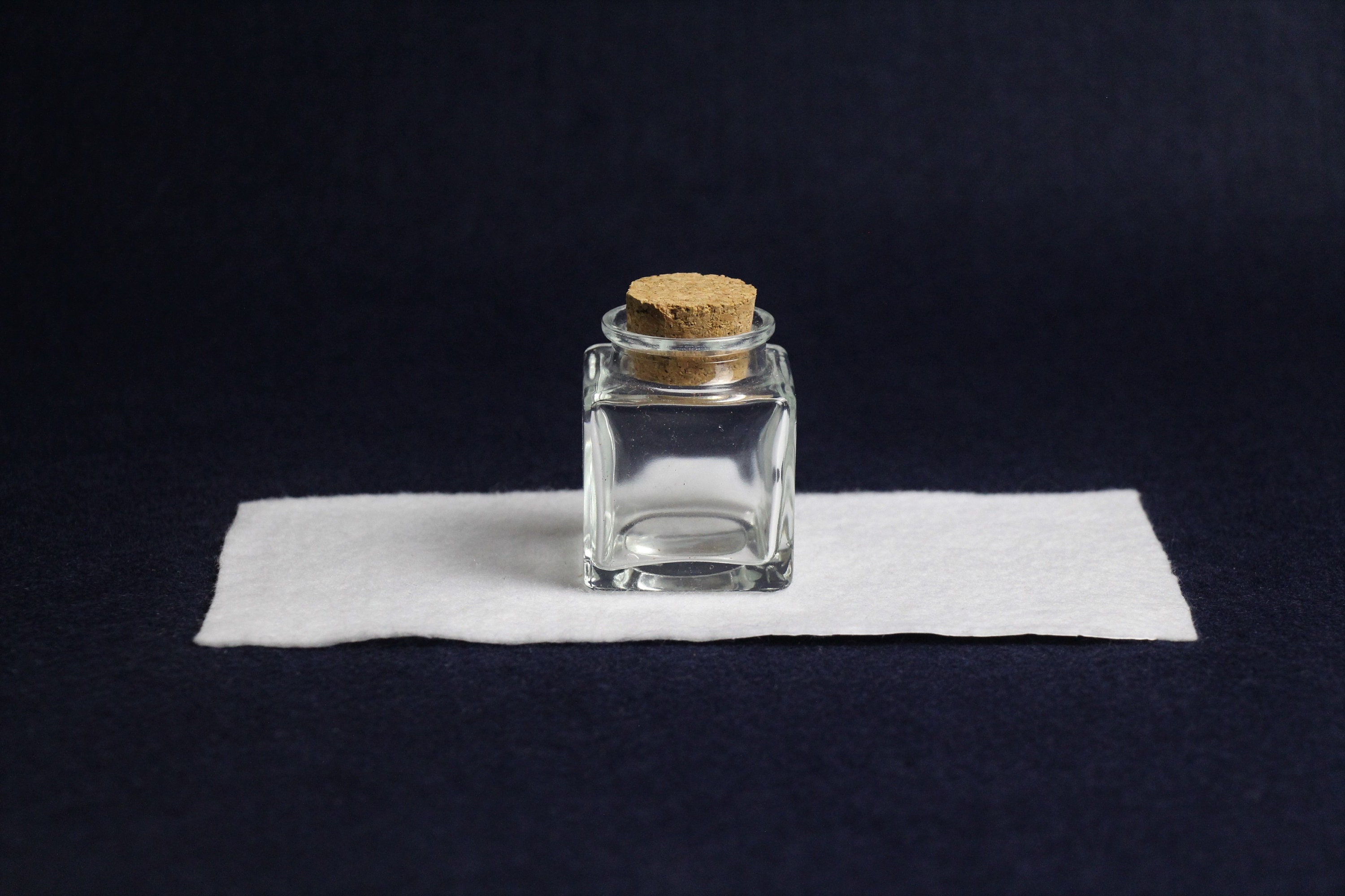 Simple Square Glass Inkwell With Cork Stopper 50 Ml - Etsy
