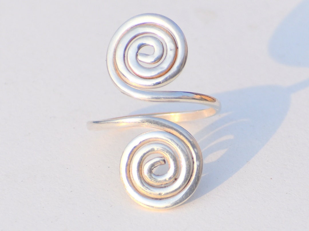 Spiral Ring, Coil Ring, 925 Silver Ring, Handmade Ring, Round Spiral ...