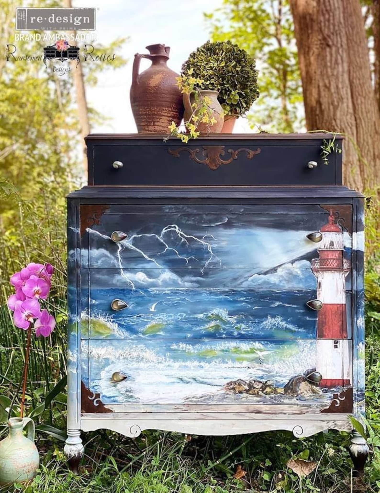 Lighthouse Decor Transfer, REDESIGN WITH PRIMA, Prima Marketing Summer ...