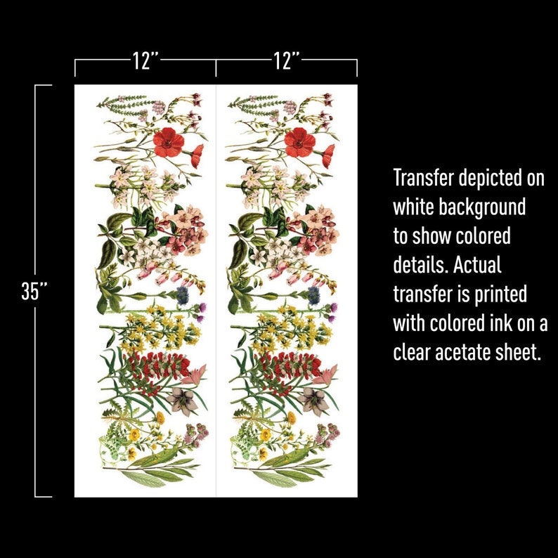 The Flower Fields Decor Transfer REDESIGN WITH PRIMA Prima - Etsy