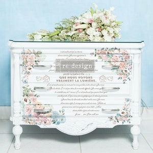 Pure Light Floral Transfer, REDESIGN WITH PRIMA, Prima Marketing - Etsy