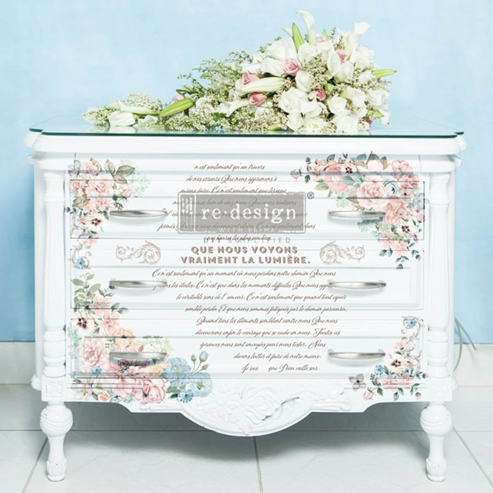 Pure Light Floral Transfer, REDESIGN WITH PRIMA, Prima Marketing - Etsy