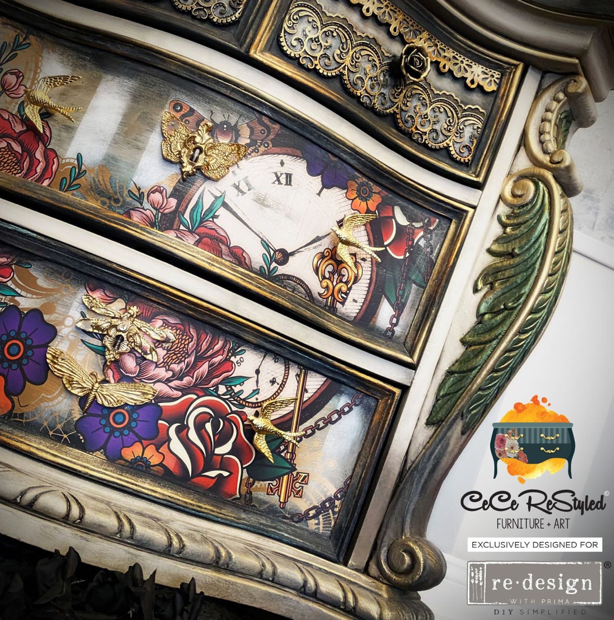 Inked Flash Decor Transfer (cece Restyled), REDESIGN WITH PRIMA, - Etsy