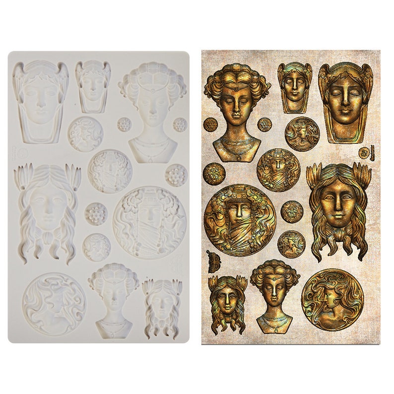 Vintage Portraits Decor Mould, REDESIGN WITH PRIMA, Silicone Craft ...