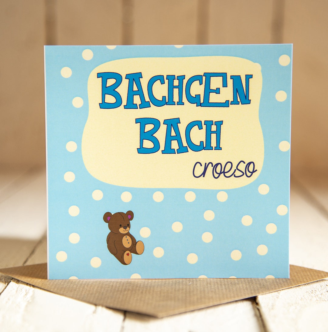 Bachgen Bach Croeso. Welsh Welcome Baby Boy CODE SV08 - Etsy