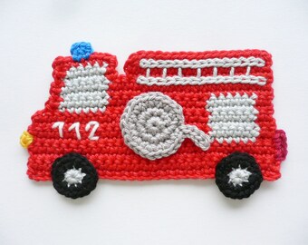 Crocheted Fire Engine - Etsy
