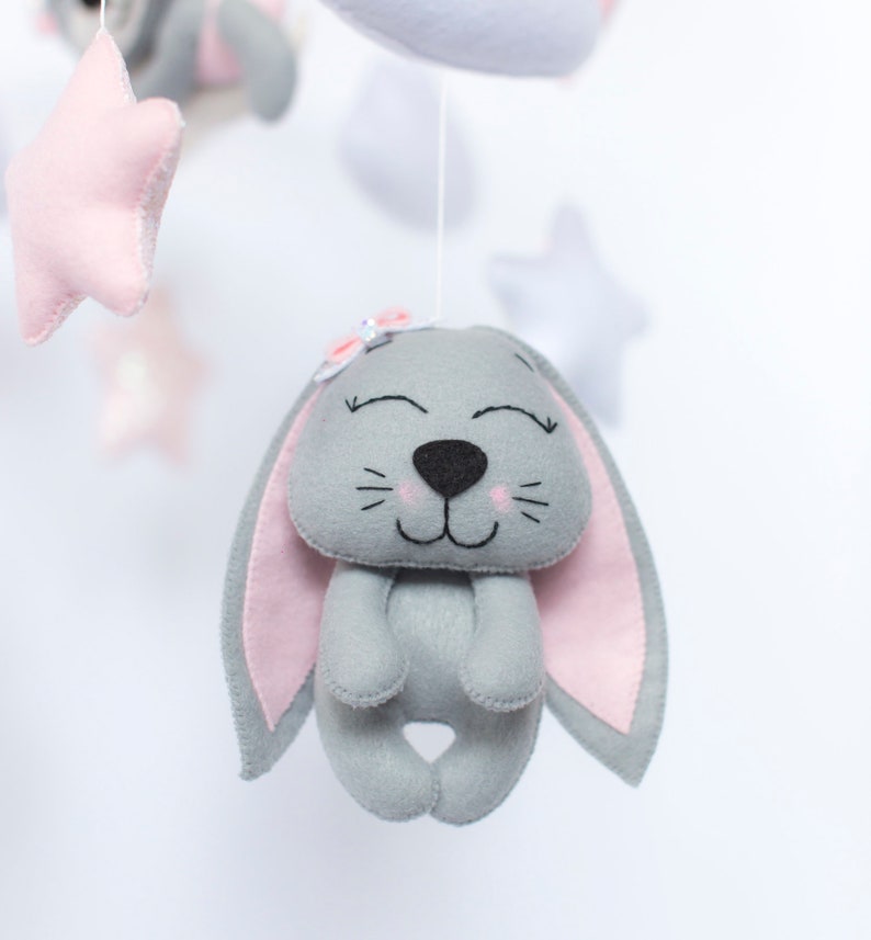 Baby mobile Nursery baby girl mobile Pink | Etsy