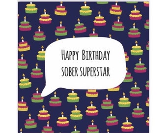 Sober Fish, Sobriety Card, Sober Card, Teetotal, Soberversary, Recovery ...