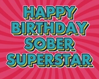 Sober Fish, Sobriety Card, Sober Card, Teetotal, Soberversary, Recovery ...