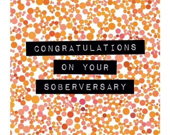 Sober Fish, Sobriety Card, Sober Card, Teetotal, Soberversary, Recovery ...