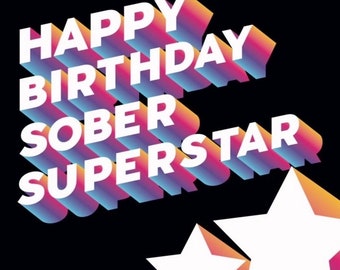 Sober Fish, Sobriety Card, Sober Card, Sober Birthday, Teetotal ...