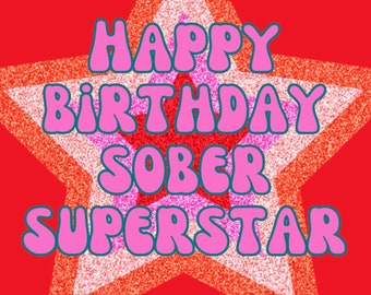 Sober Fish, Sobriety Card, Sober Card, Teetotal, Soberversary, Recovery ...