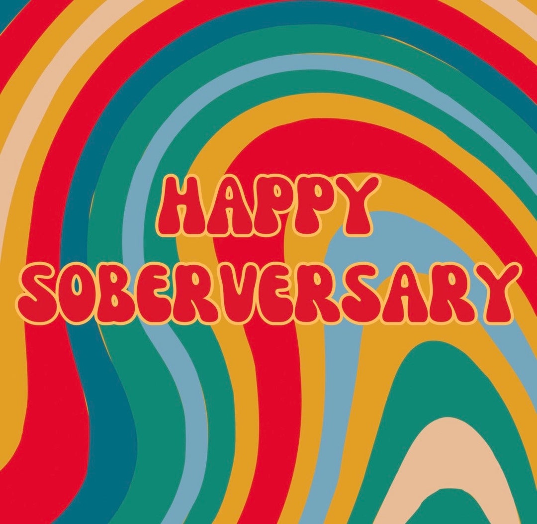 Sober Fish, Soberversary, Sobriety Card, Sober Card, Teetotal, Recovery ...