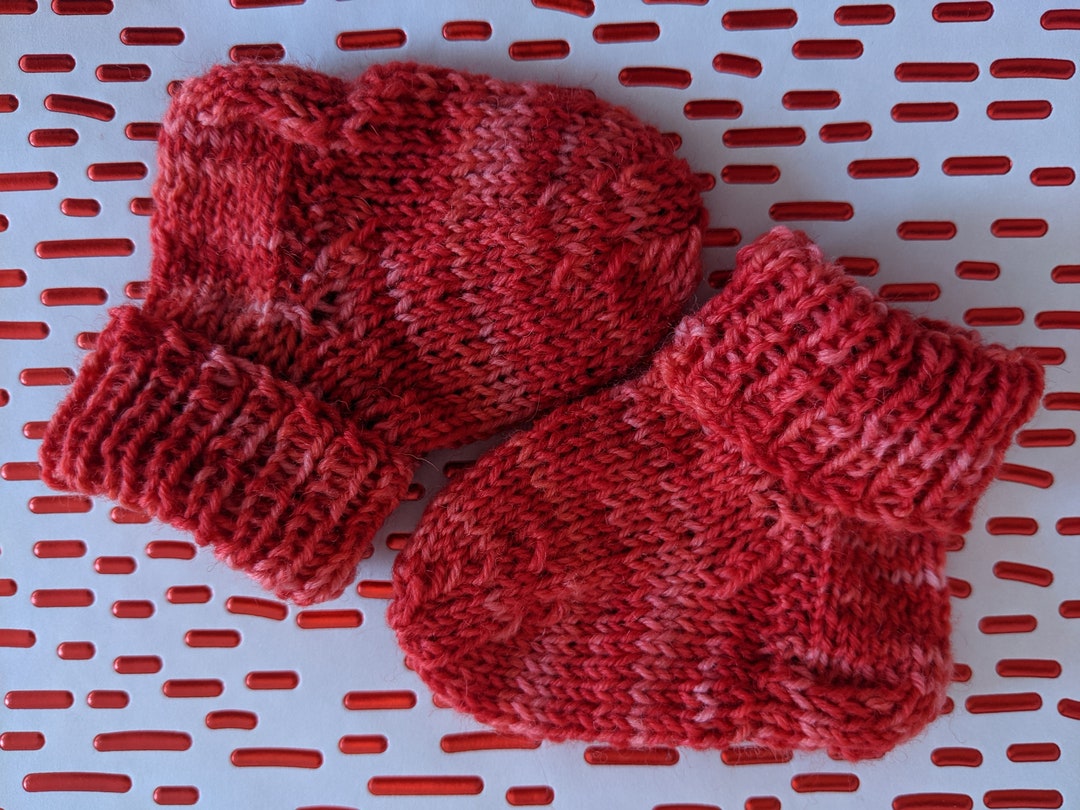 Pink Red Baby Socks Newborn Socks - Etsy