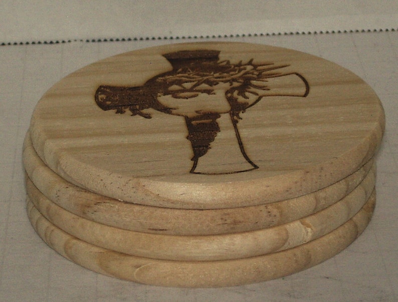 Jesus on the Cross Coasters Set - Etsy