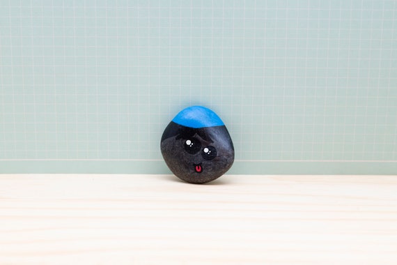 Small Emotional Pebble Buddy Kawaii Cute Face Pebble | Etsy