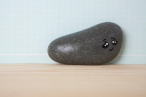 Small Pebble Buddy Kawaii Cute Face Rock Friendly Unique | Etsy