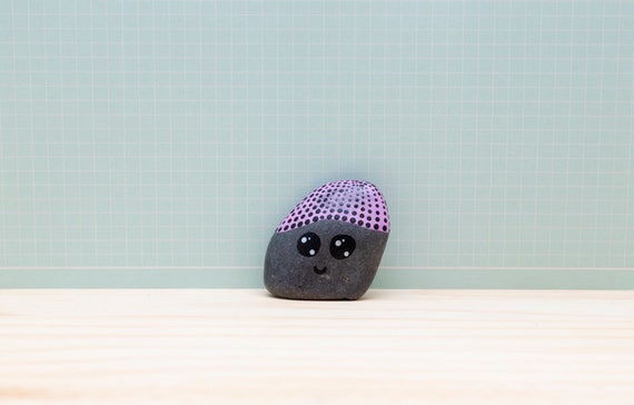 Small Emotional Pebble Buddy Kawaii Cute Face Pebble | Etsy