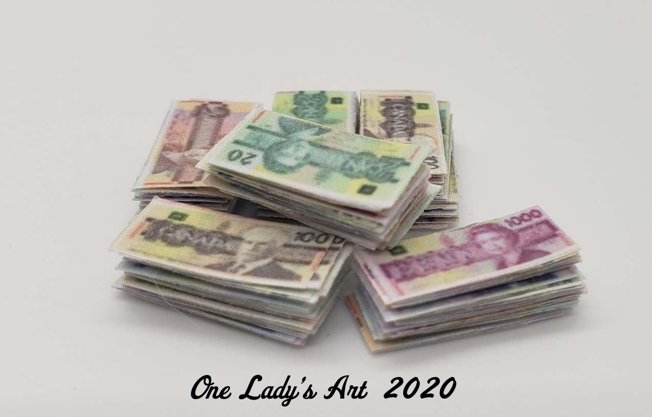 Miniature Canadian Money Stacks 5 | Etsy