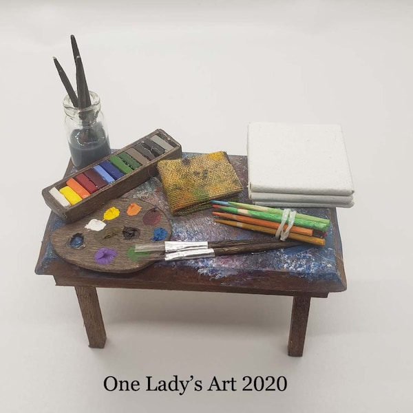 Dollhouse Artist Table - Etsy