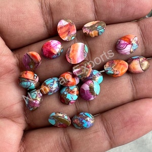 Pink Spiny Oyster Turquoise Oval Cabochon Loose Gemstone 6x8, 8x10 ...