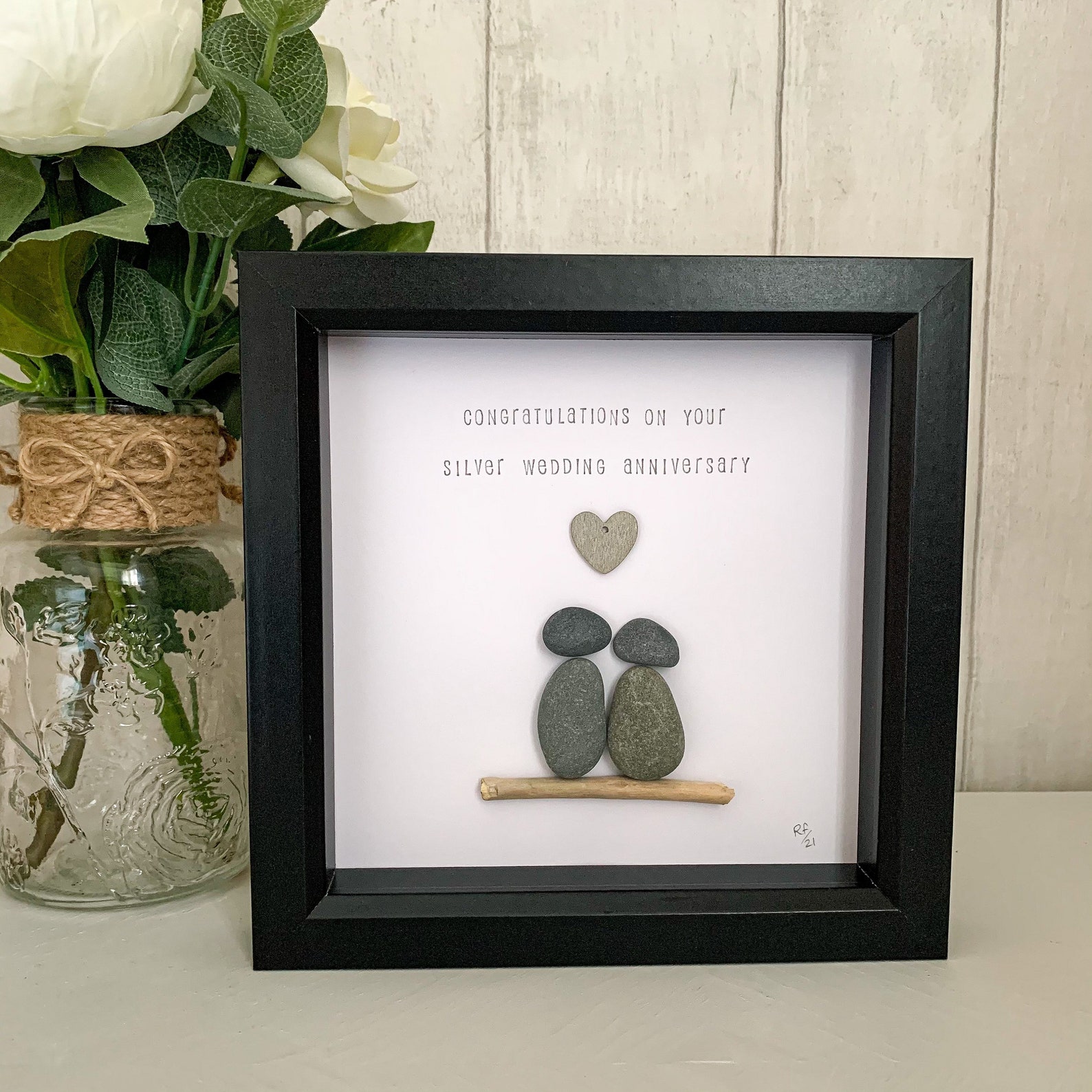 Anniversary Gift Pebble Art Anniversary Pebble Art - Etsy UK