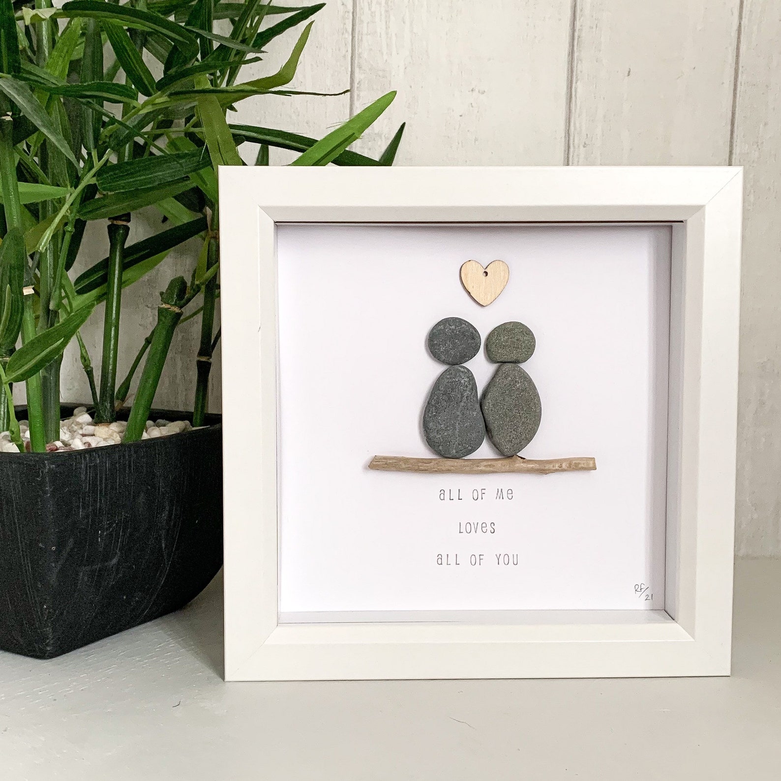 Anniversary Pebble Art Personalised Pebble Art Anniversary | Etsy