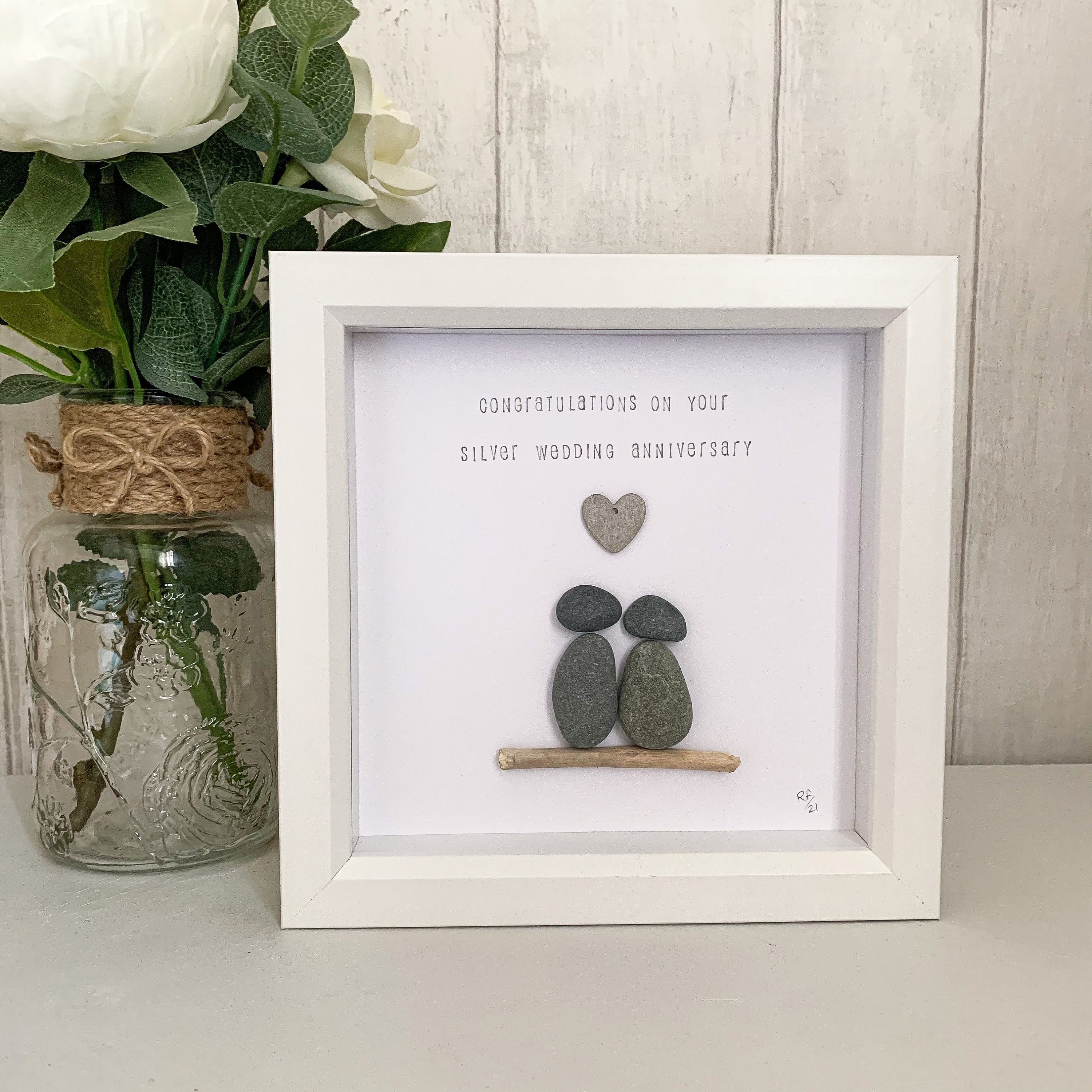 Anniversary Gift Pebble Art Anniversary Pebble Art - Etsy UK