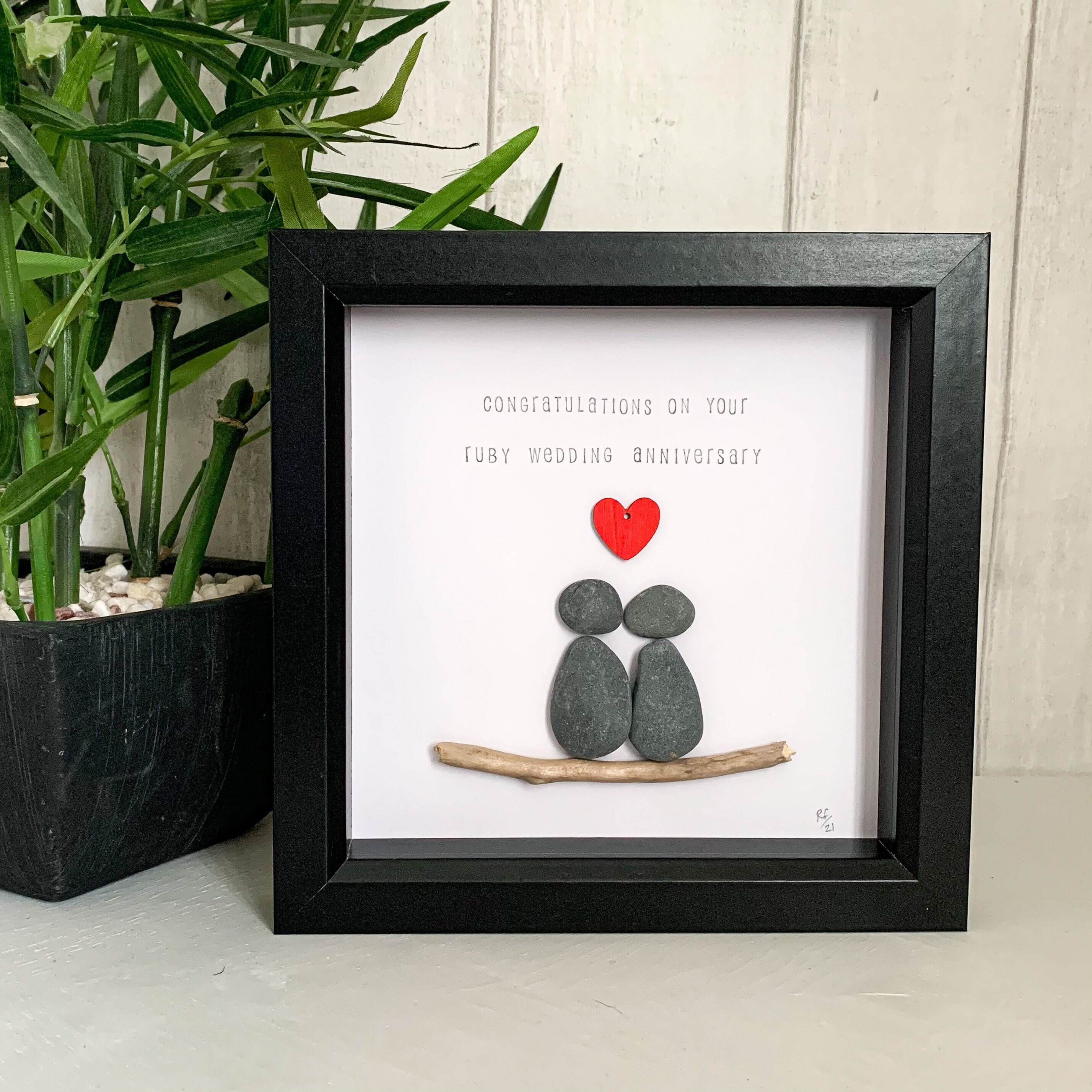Anniversary Gift Pebble Art Anniversary Pebble Art - Etsy UK