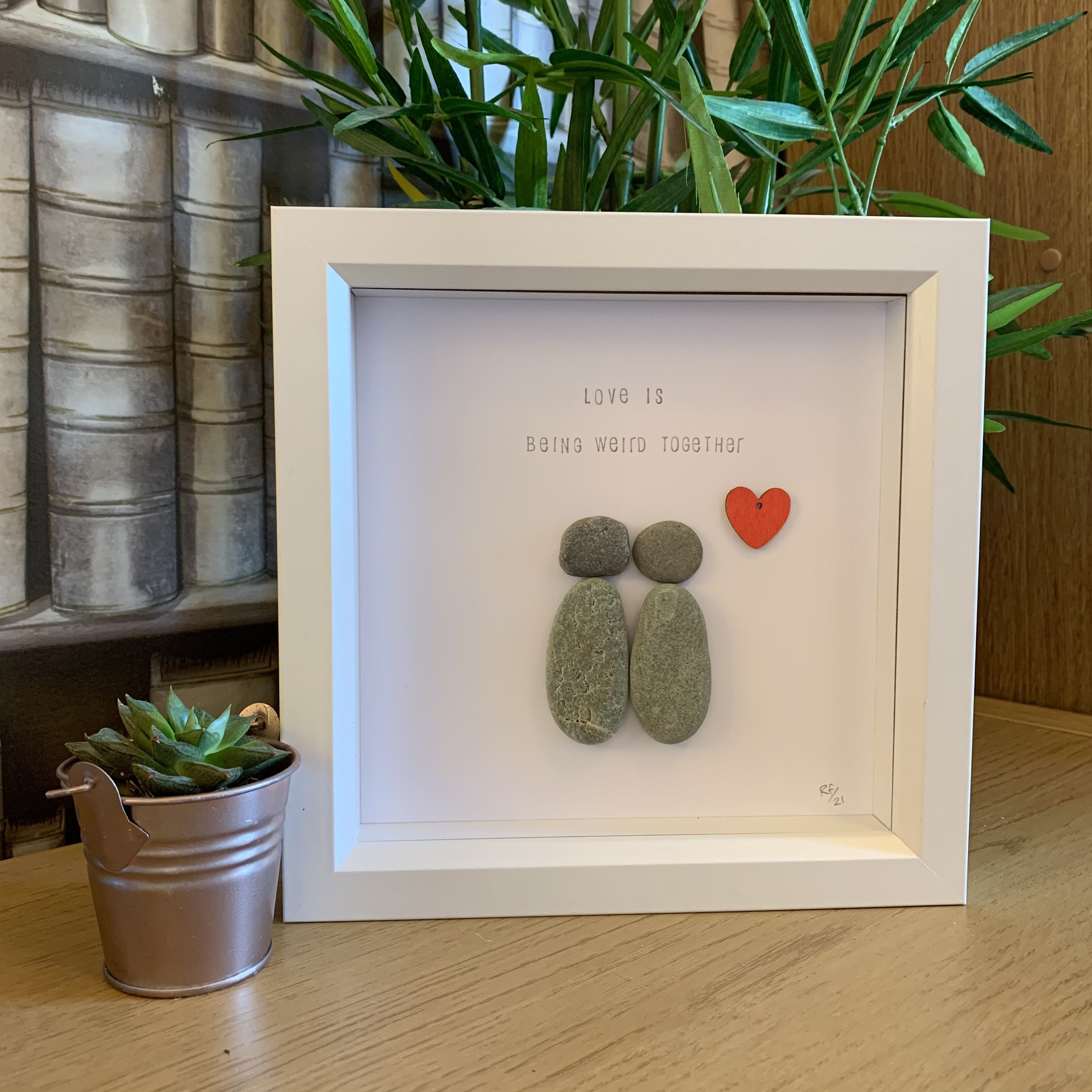 Love Pebble Art Personalised Pebble Art Anniversary Gift - Etsy