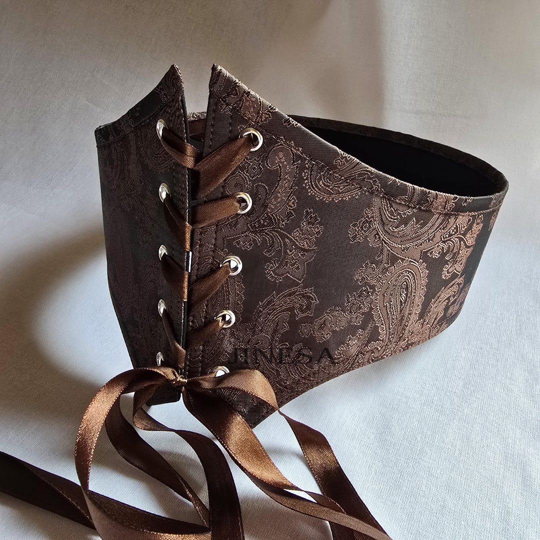 Renaissance Underbust Corset: Shimmering Brown Satin, Medieval Style - Etsy