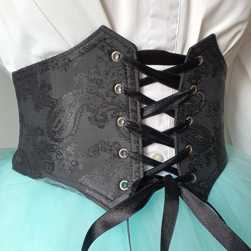 Goth Elastic Corset - Etsy