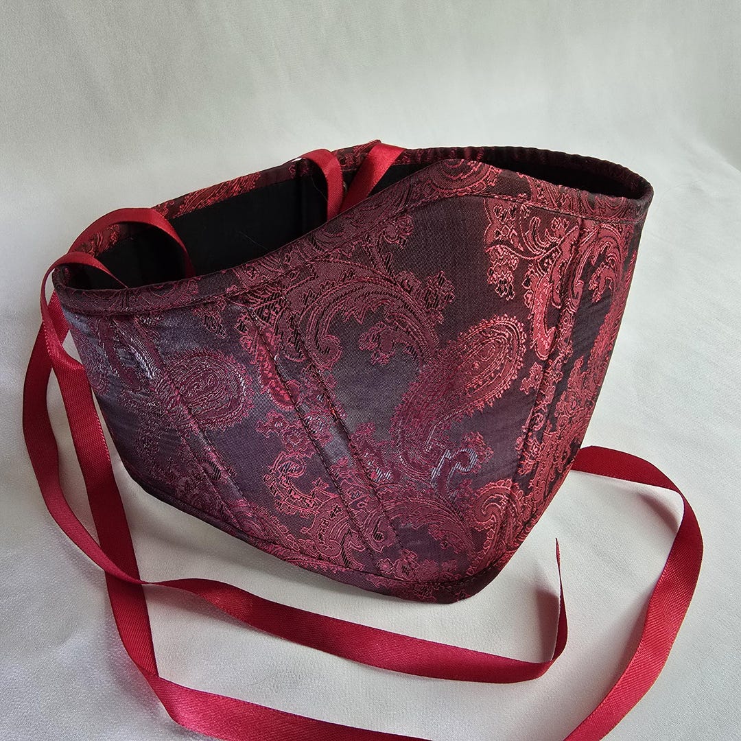 Jacquard Satin Underbust Corset Belt – Renaissance, Gothic, Wedding ...