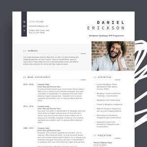 Resume CV Template Template Programming & Coding Professional Creative ...
