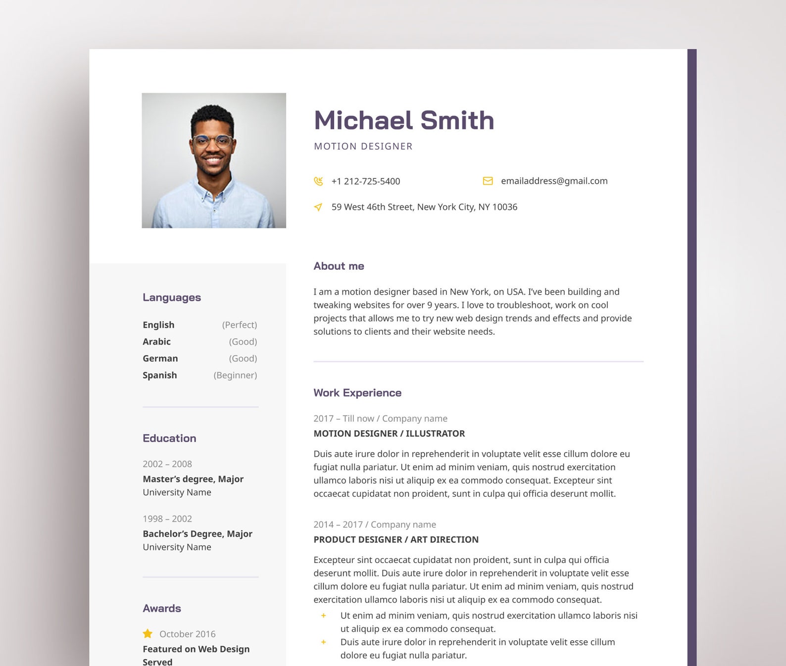 Designer CV Template for Word Software Engineer Resume - Etsy