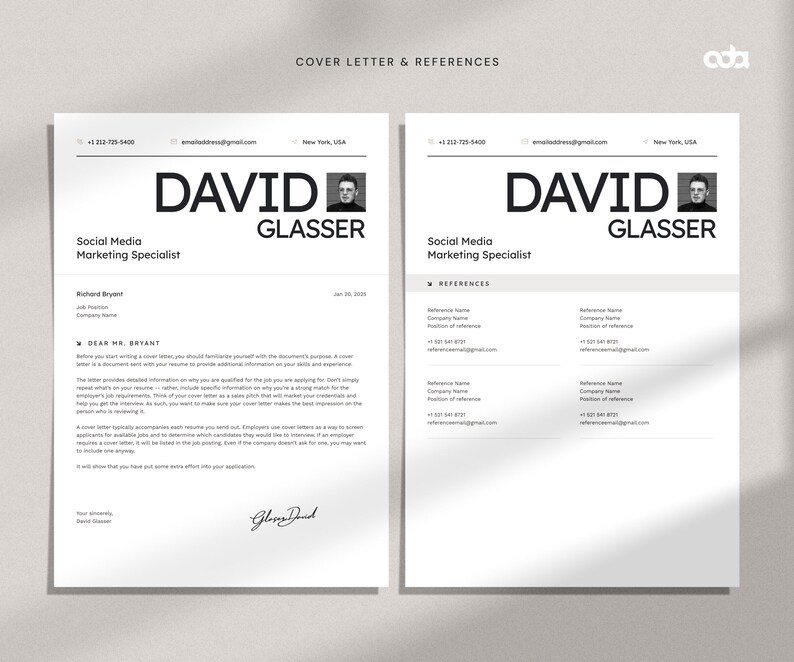 IT Resume Template Canva for SMM Specialist, Designer Resume, Modern CV ...