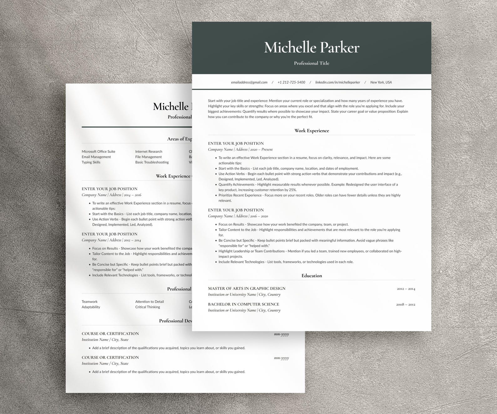 Modern ATS Resume Template for Word, Pages & Canva, ATS Friendly Resume ...