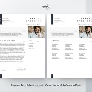 Developer Resume Template With Photo, IT Resume Word Template, Software ...