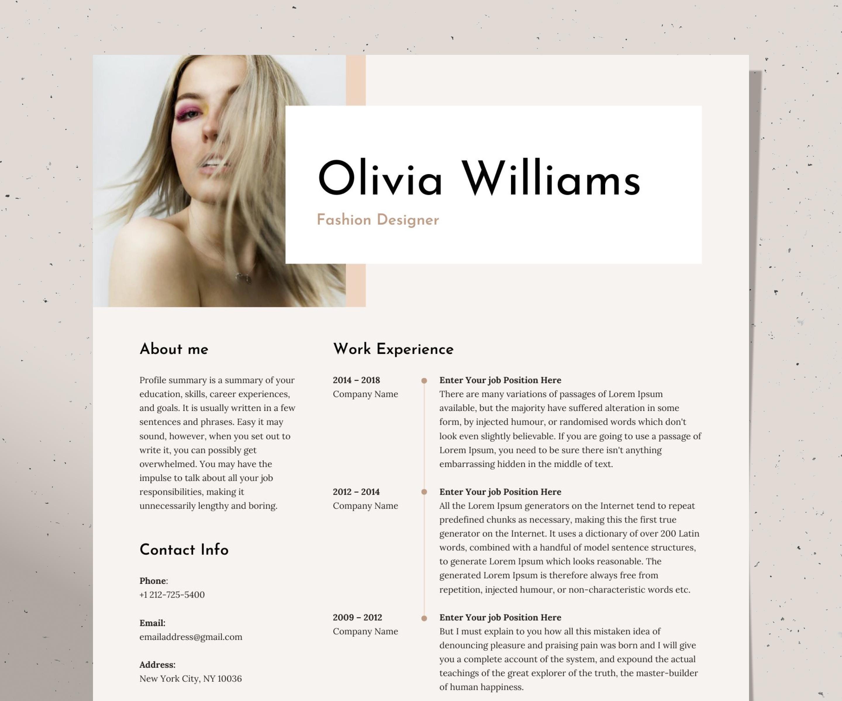 Modèle de CV moderne pour Word et Canva, modèle de CV de créateur de ...